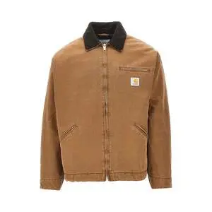 Carhartt Work In Progress Og Detroit' Canva Jacket - Brown