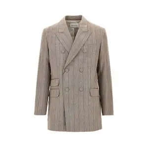 AMI Paris Double-breasted Wool Jacket With Martingale