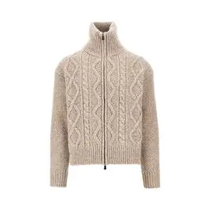 PIACENZA CASHMERE 1733 Cashmere-blend Cable Knit Cardigan