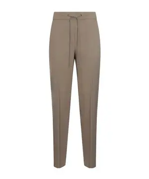 Fabiana Filippi Straight-leg Drawstring Trousers - Gray