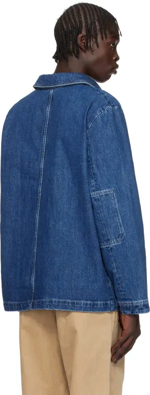 A.p.c. Logo Patch Denim Overshirt