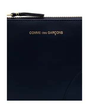 Play Comme Des Garcon Navy Blue Zipper Purse