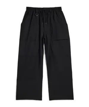 Y3 Wool Wide Trousers - Black