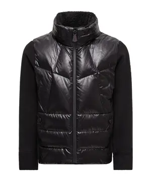 Moncler Padded Fleece Zip-up Sweatshirt - Black