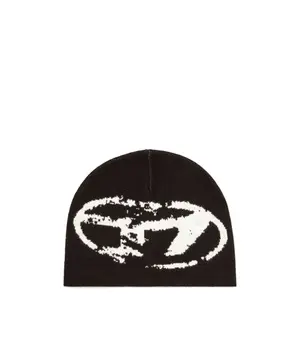 DIESEL® K-apitana Oval-d Logo Beanie - Black