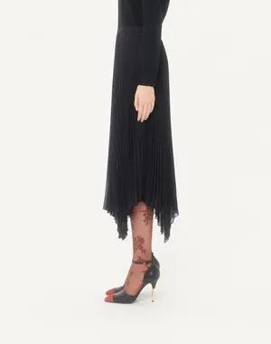 Valentino Garavani Pleated Midi Skirt