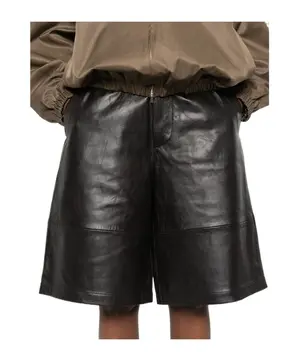 THE FRANKIE SHOP Leather Bermuda Shorts