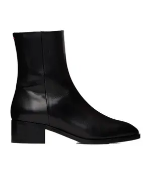AeydĒ Solid Leather Ankle Boots