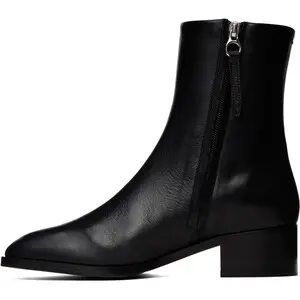 AeydĒ Solid Leather Ankle Boots