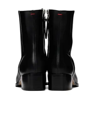 AeydĒ Solid Leather Ankle Boots