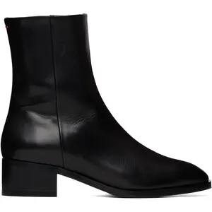 AeydĒ Solid Leather Ankle Boots