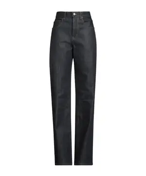 Saint Laurent Dark Wash Straight Leg Jeans - Black
