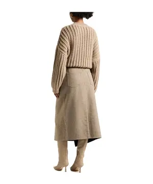 Brunello Cucinelli Wool Wrap Midi Skirt