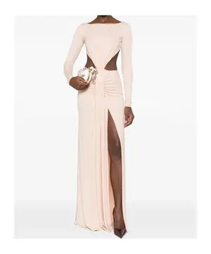 Elisabetta Franchi Cut-out Ruched Maxi Dress