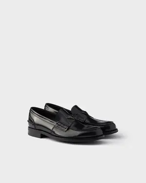 Prada Brushed Leather Loafers