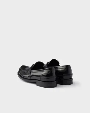 Prada Brushed Leather Loafers