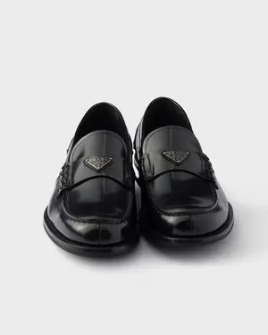 Prada Brushed Leather Loafers