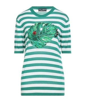 Dolce & Gabbana Knitted Short-sleeved Top - Green