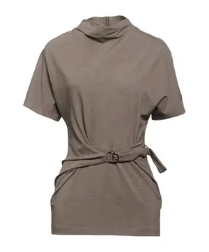 Brunello Cucinelli Solid Color T-shirts - Gray