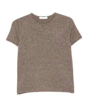 Co Ribbed-trim T-shirt - Brown