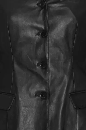 ROTATE BY BIRGER CHRISTENSEN Fitted Leather Blazer