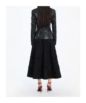 ROTATE BY BIRGER CHRISTENSEN Fitted Leather Blazer