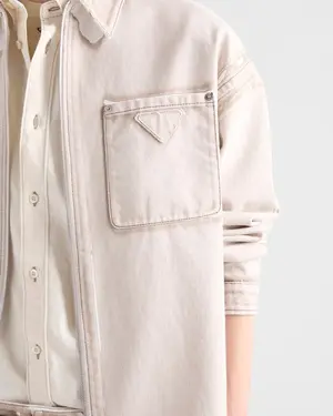 Prada Bull Denim Zipper Shirt