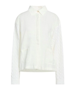 Max Mara Solid Colour Cable-knit Linen Shirt