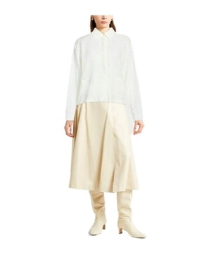Max Mara Solid Colour Cable-knit Linen Shirt