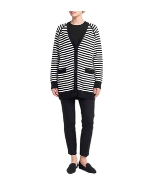 Max Mara Striped Knitted Sweater - Black