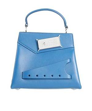 MAISON MARGIELA Small Leather Tote Bag - Blue