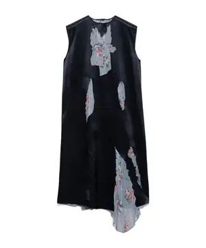 Prada Devoré Satin Dress - Black