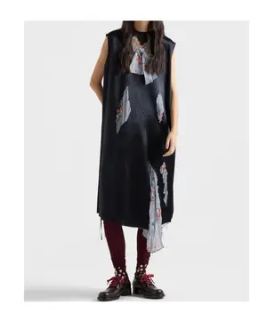 Prada Devoré Satin Dress