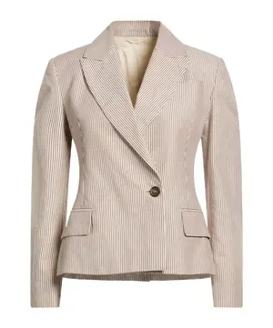 Brunello Cucinelli Striped Blazers - Nude