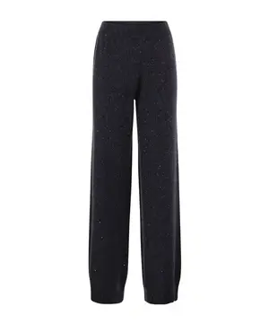 Fabiana Filippi Sequin-knit Casual Trousers - Black