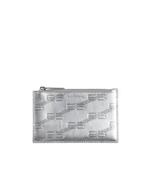 Balenciaga Solid Color Cardholders - Silver