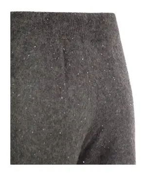 Fabiana Filippi Sequin-knit Trousers - Black
