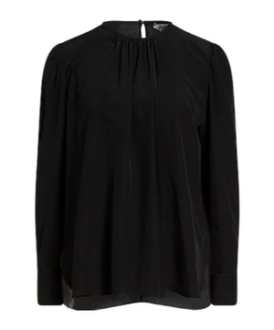 Max Mara Long-sleeved Round-neck Top - Black