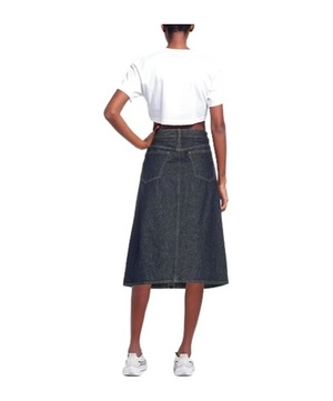 Chloé Darkwash Denim Flared Skirt