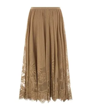 Fabiana Filippi Pleated Lace Skirt