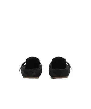 Burberry Check Shearling Urchin Clogs