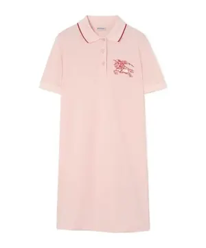 Burberry Heart Knight Cotton Polo Shirt Dress - Pink