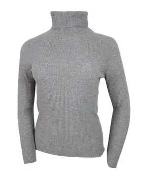 Fabiana Filippi Ribbed Turtleneck Knitted Jumper - Gray