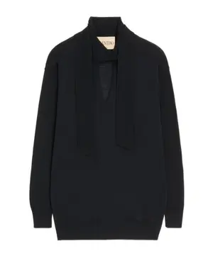 Valentino Garavani Long-sleeved Knitwear - Black