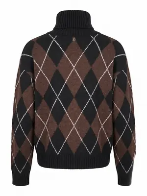 ANIYE BY Argyle Turtleneck Sweater
