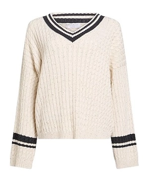 Brunello Cucinelli Twotone Lightweight Knit Sweater - No