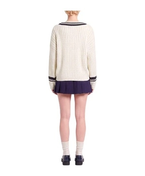 Brunello Cucinelli Twotone Lightweight Knit Sweater