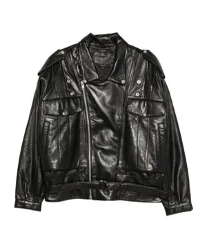 R13 Boyfriend Leather Moto Jacket - Black