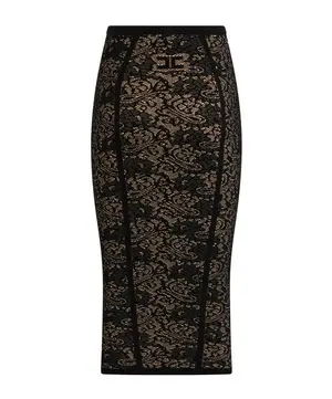 Elisabetta Franchi Lace-patterned Skirt