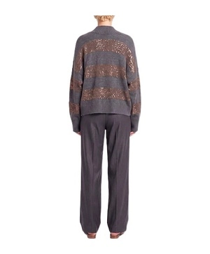 Brunello Cucinelli Striped Knit Sweater